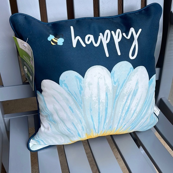 Mainstays | Accents | New Outdoor Be Happy Pillow | Poshmark